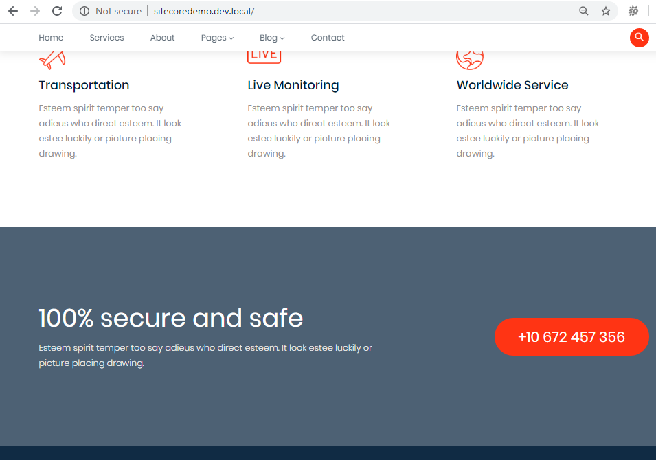 Building Home page Components – Safe & Secure tagline section ...