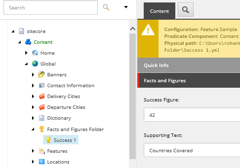 Building Home page components – Facts & Figures | Sitecore Diaries