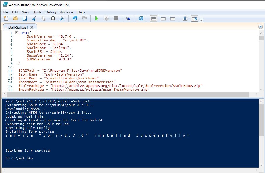 Use PowerShell script to install SOLR | Sitecore Diaries